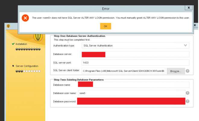 Does SQL Management Studio 2017 work with SEPM 14 | Endpoint Protection